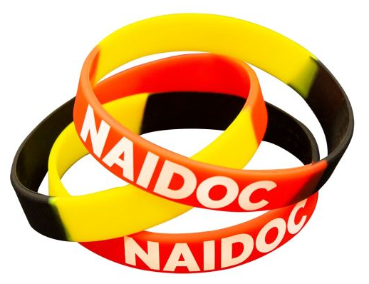 NAIDOC Wristband silicone - Aboriginal - NAIDOC 2025